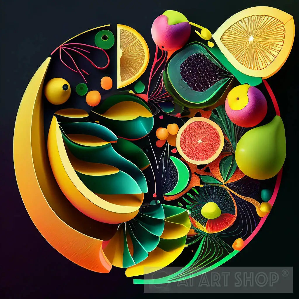 AI Abstract Fruits
