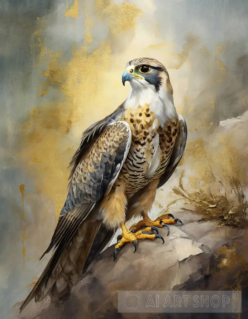 Ai art of a falcon waiting for a prey