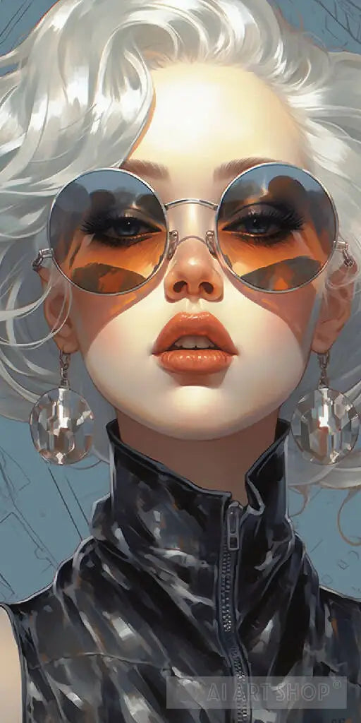 ai art woman cool looking