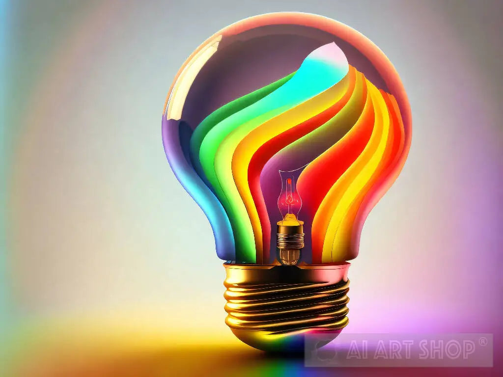 Light Bulb In abstract background