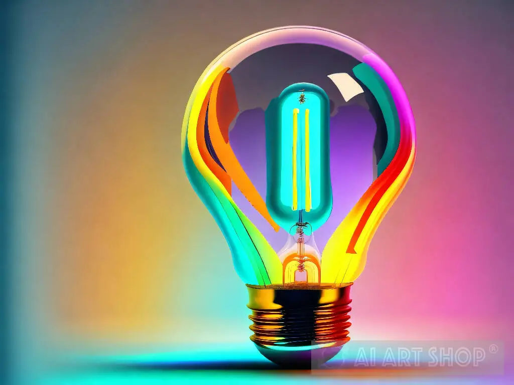 Light Bulb In abstract background