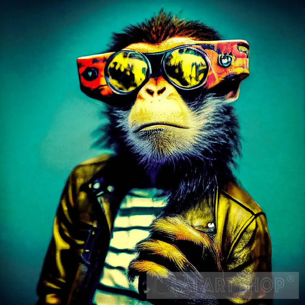AI Monkey Rock and Roll Illuustration