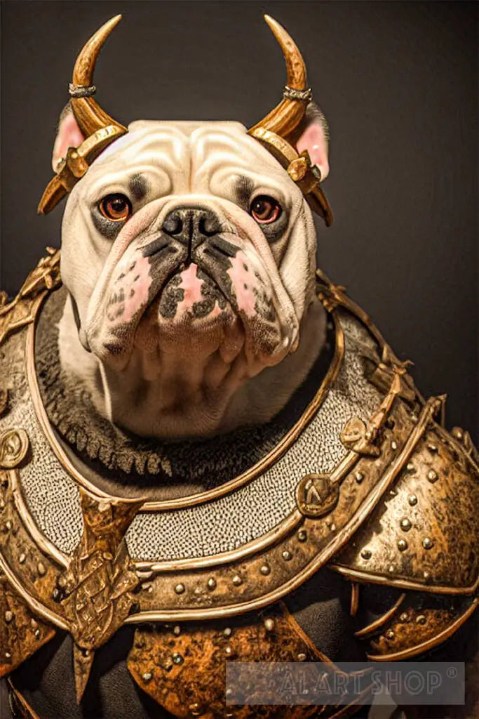 AI Viking Warrior Dog style illustration