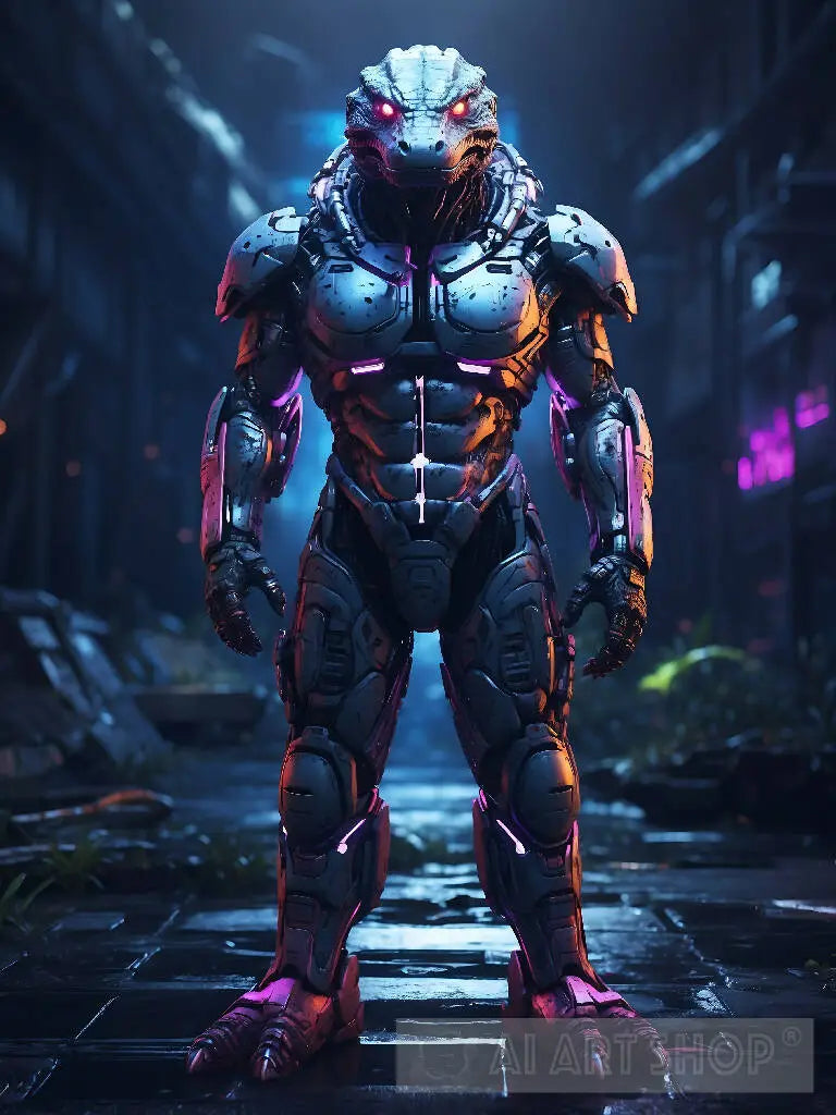 Alligator in cyborg body #2