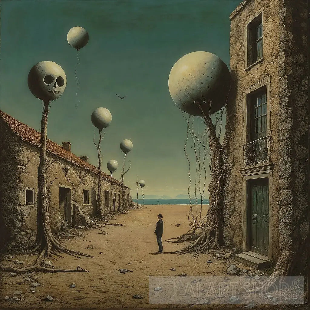 Alone in the ghost village