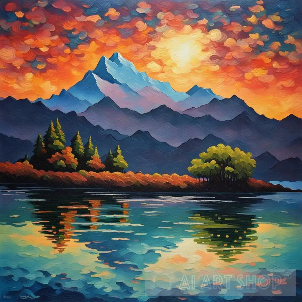 Majestic Mountain Landscape - Serene Nature Art