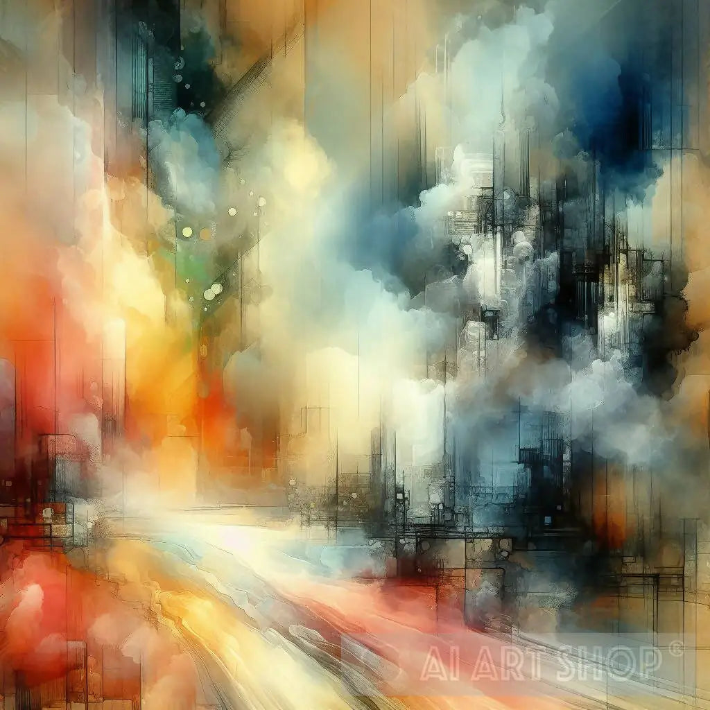 an abstract painting, watercolors, cinematic, modern art