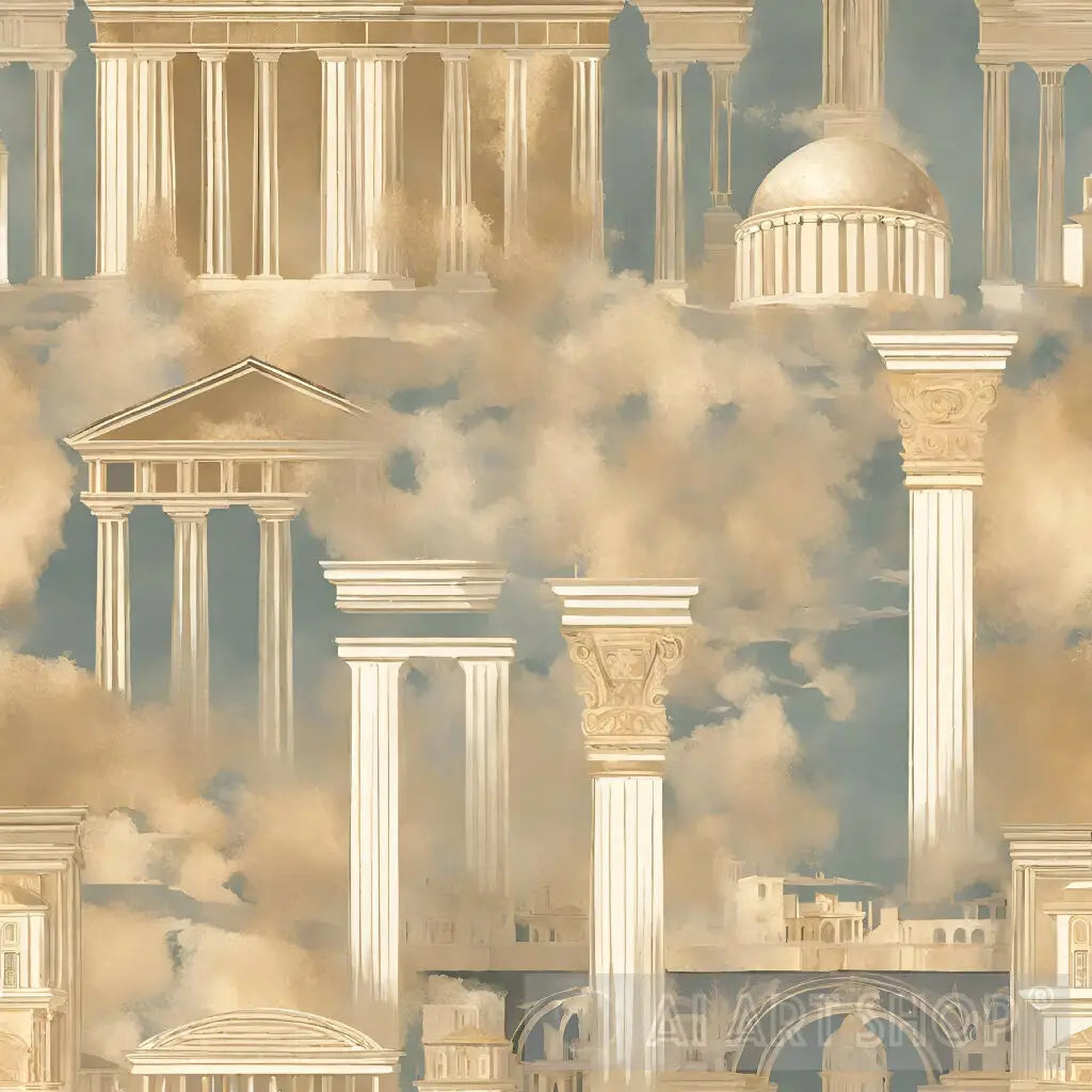 Buy " Ancient Greek in Clouds" AI art for sale