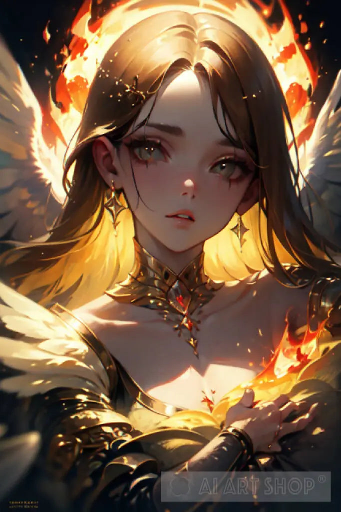 Angel,girl,Fire, Warrior