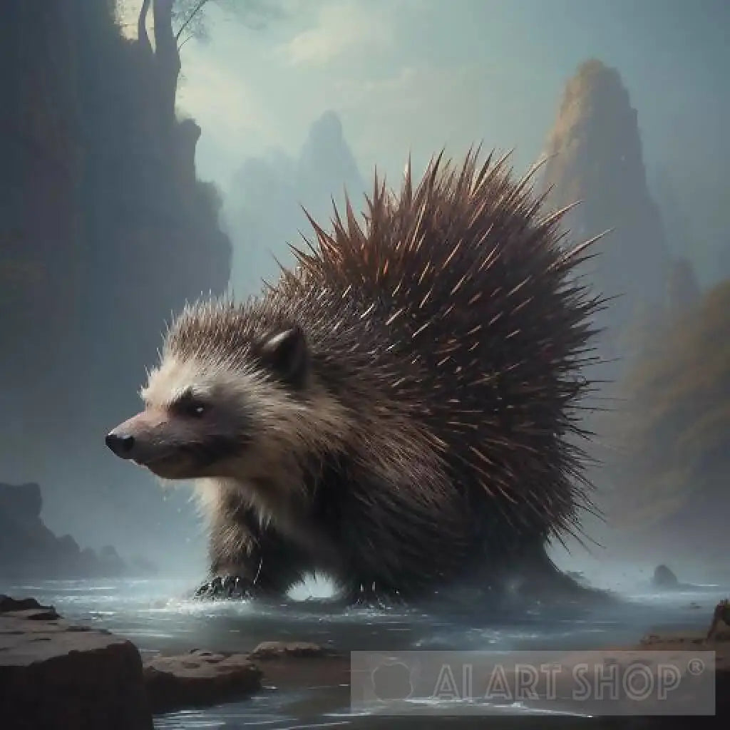 porcupine digital art