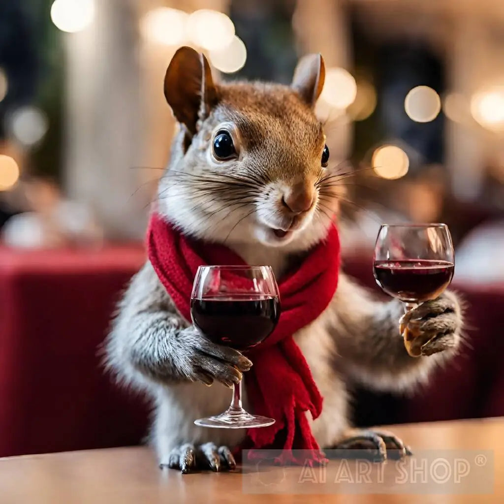 Animal wine tasting