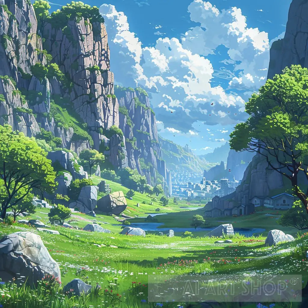 Anime land ilustration