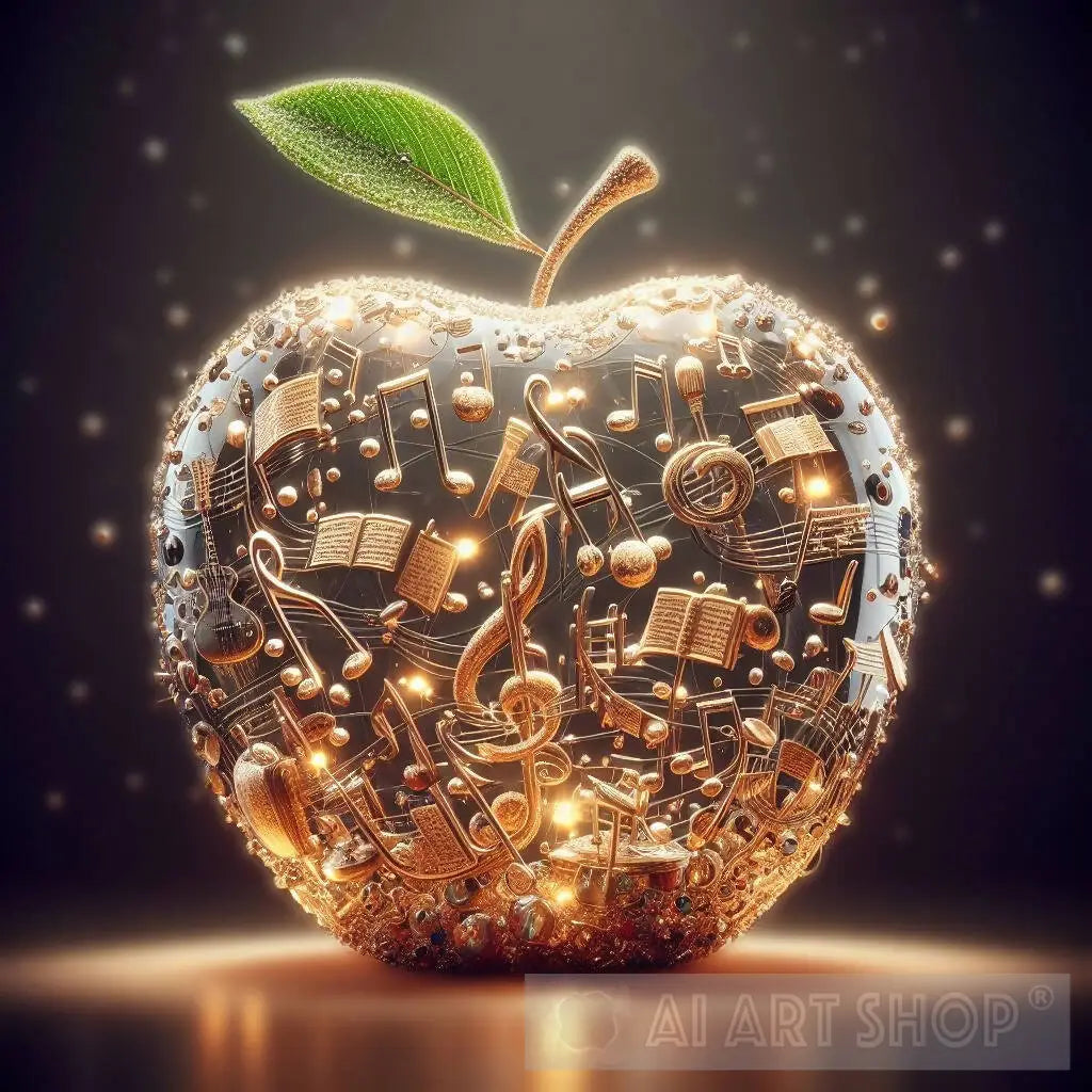 apple made of crystal