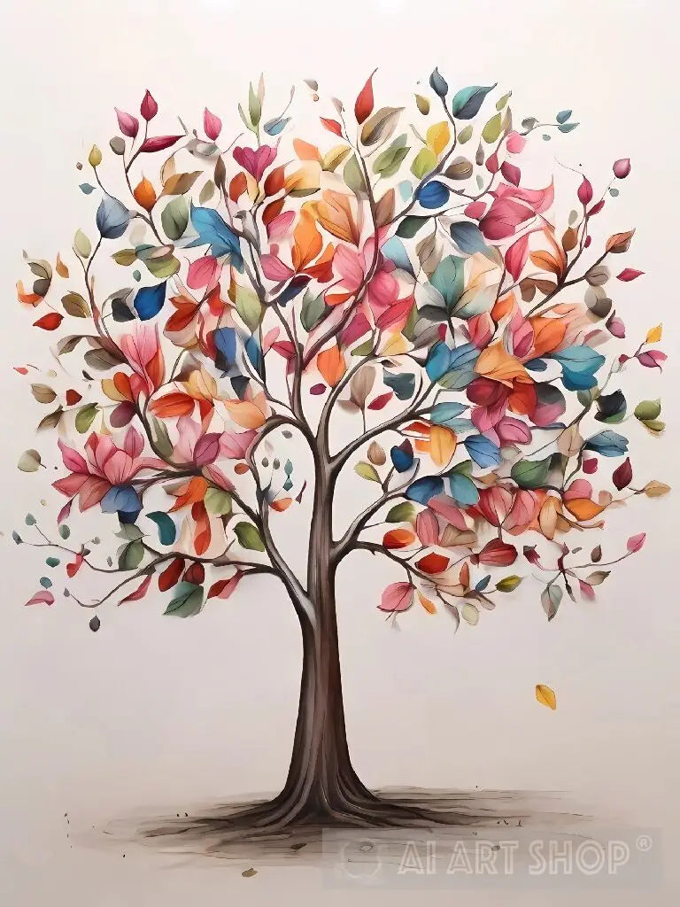 AI Art, Colorful, Tree, Art, Colorful Tree, Tree Art