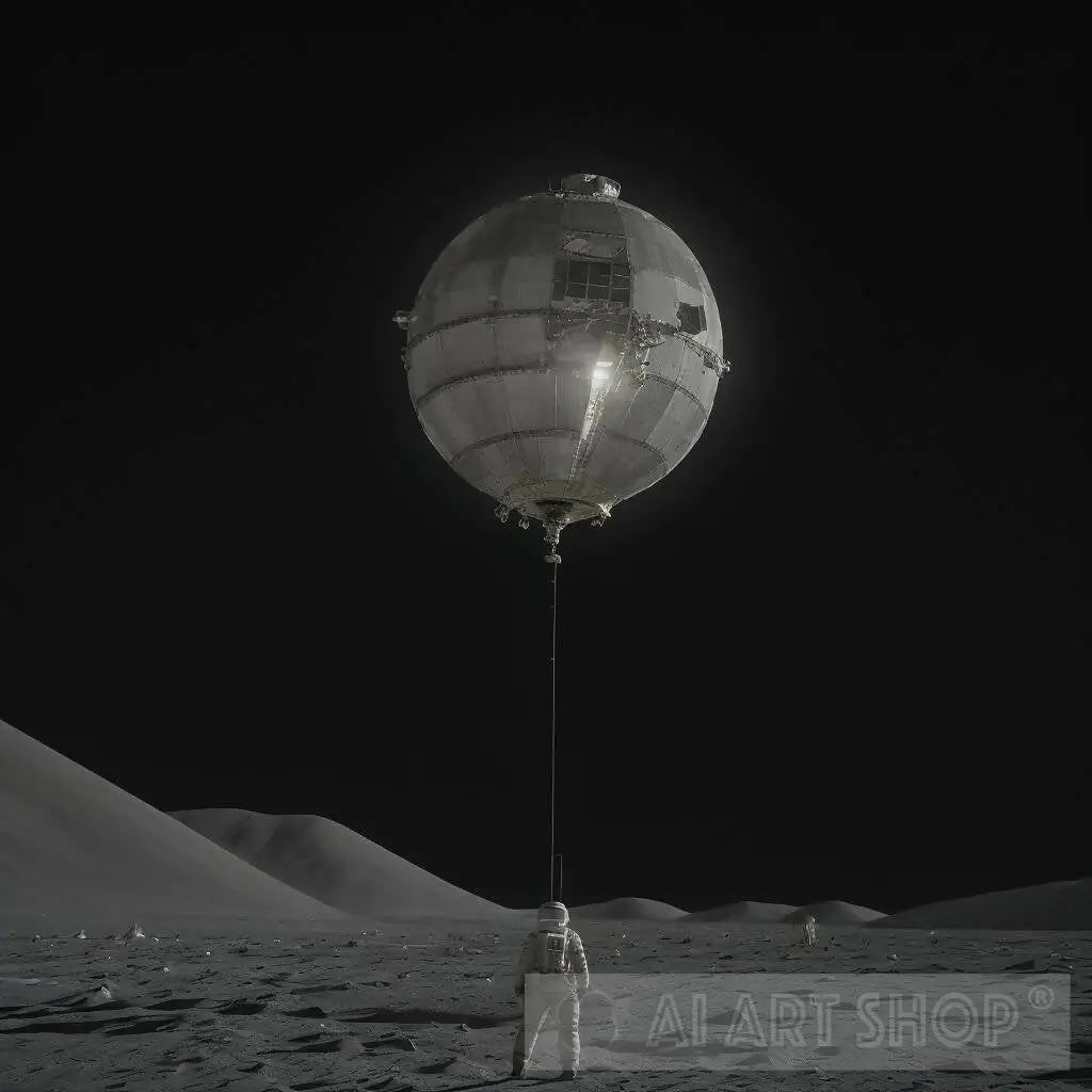 Cosmic History: Astronaut's Alien Encounter AI Artwork