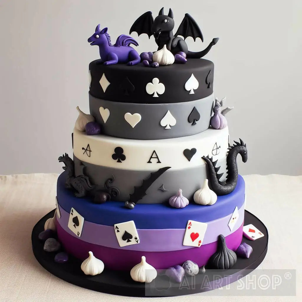 Asexual Pride Wedding Cake
