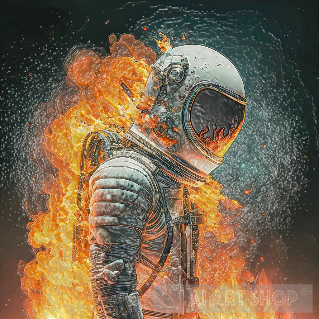 Astronaut on fire 4
