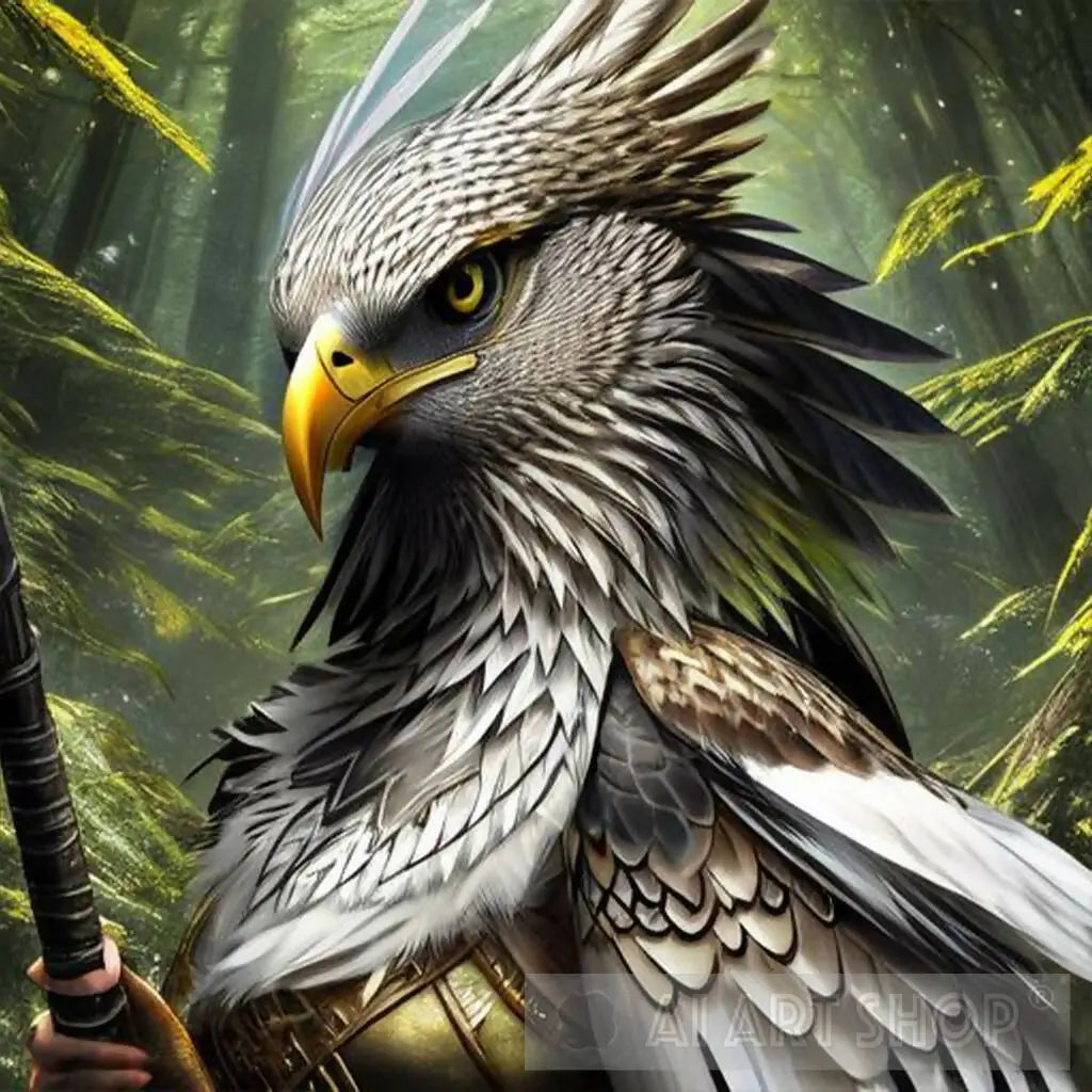 anthro bird eagle forest aarakocra
