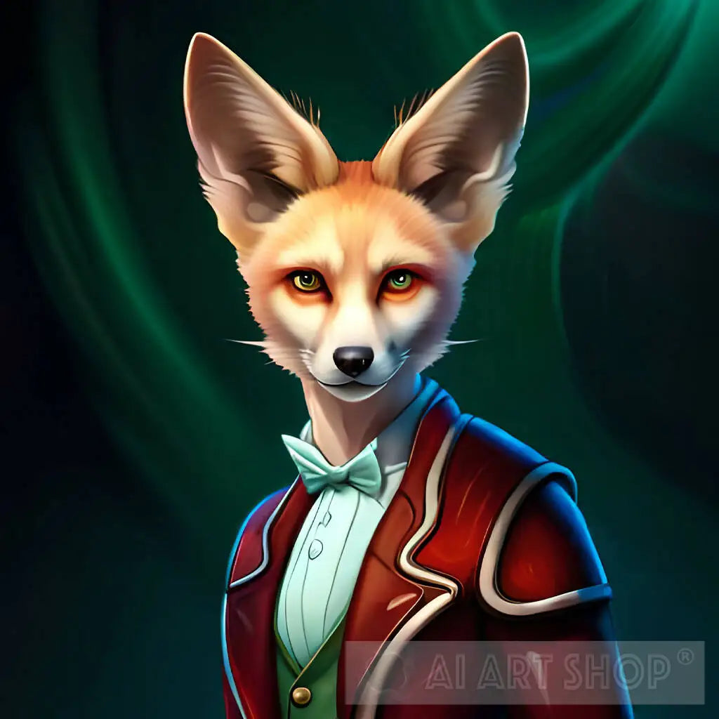 foxkin anthropomorphic fennec fox magician