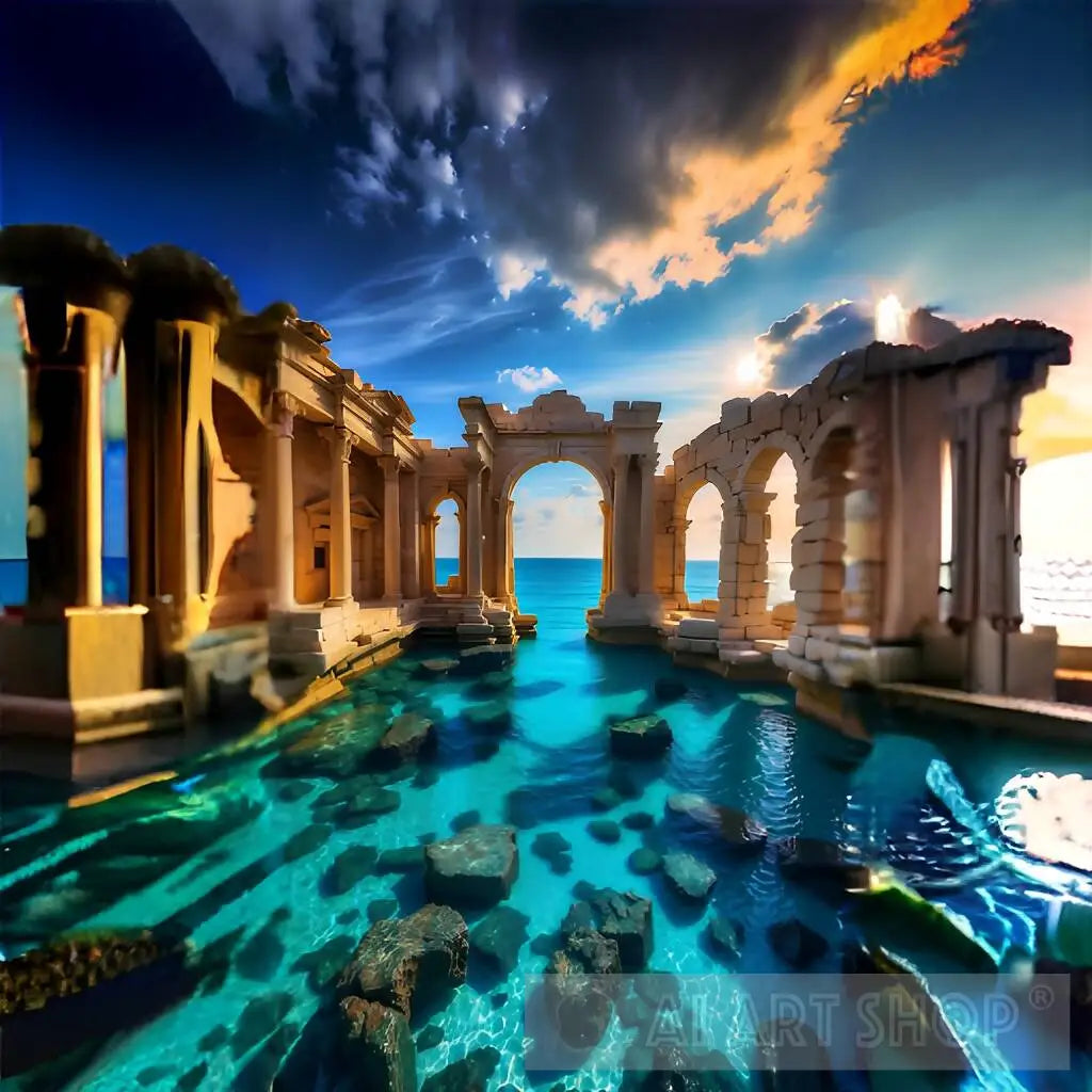 AI Artwork, Atlantis, Palace