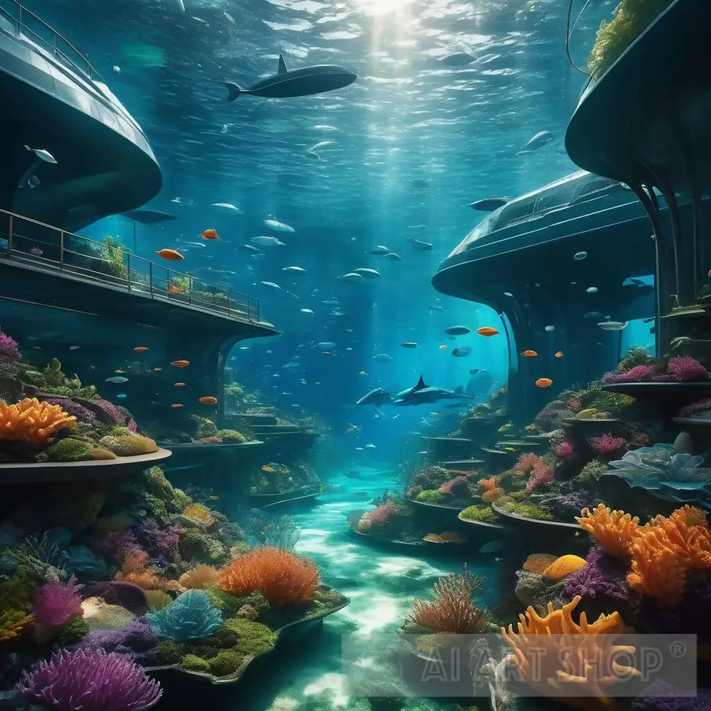 Atlantis Resurgence: The Luminescent Depths - Digital Fantasy Art