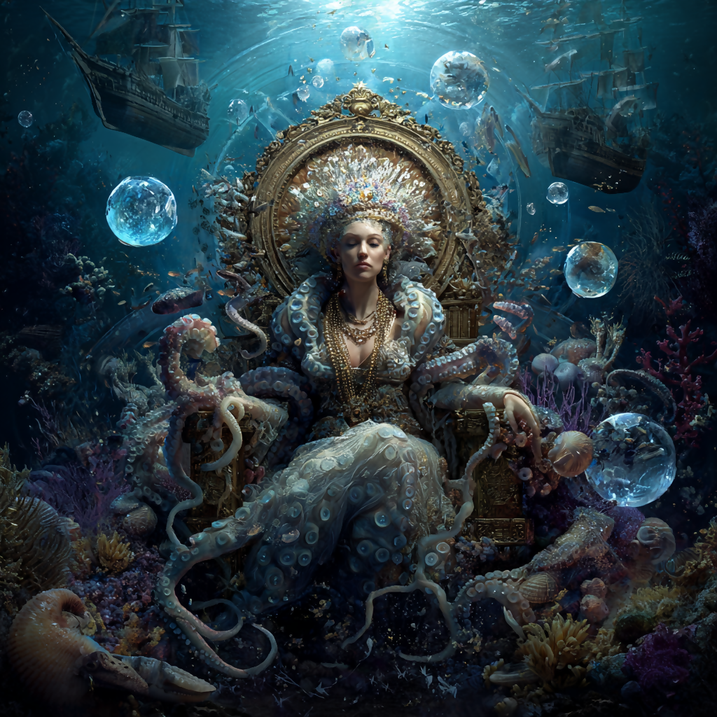 Queen of the Deep – Underwater Fantasy Art