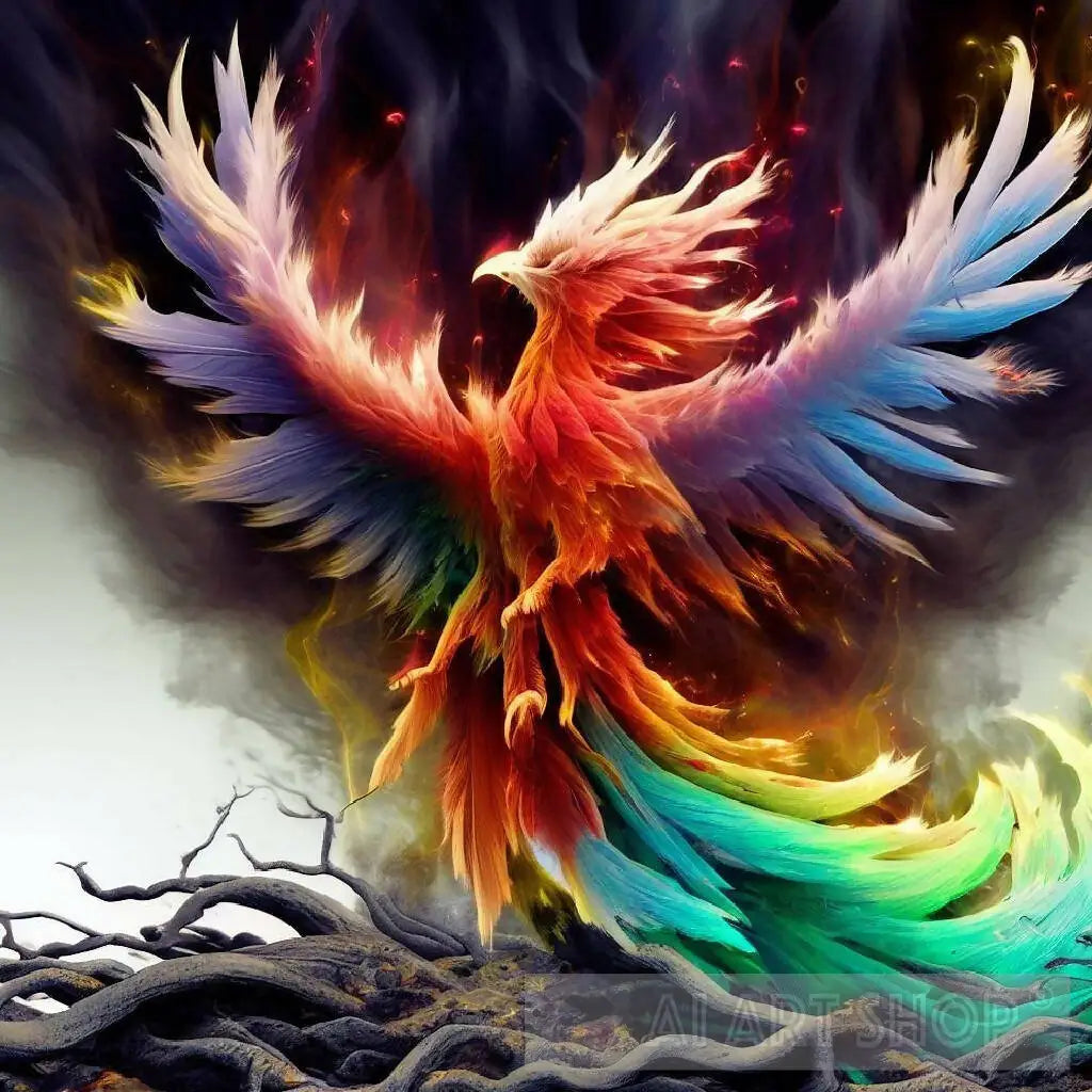 Aurelian Phoenix - Mythical Phoenix Art By AI Artz