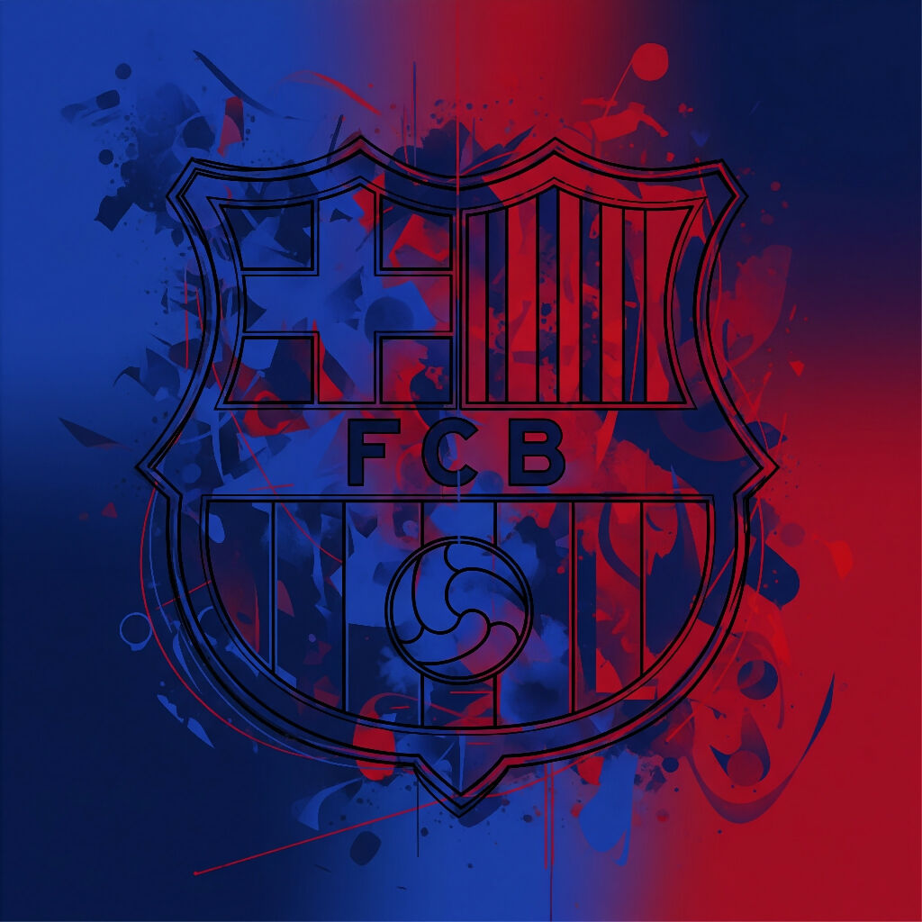 FC Barcelona Logo Art | Barca Crest in Blue and Red