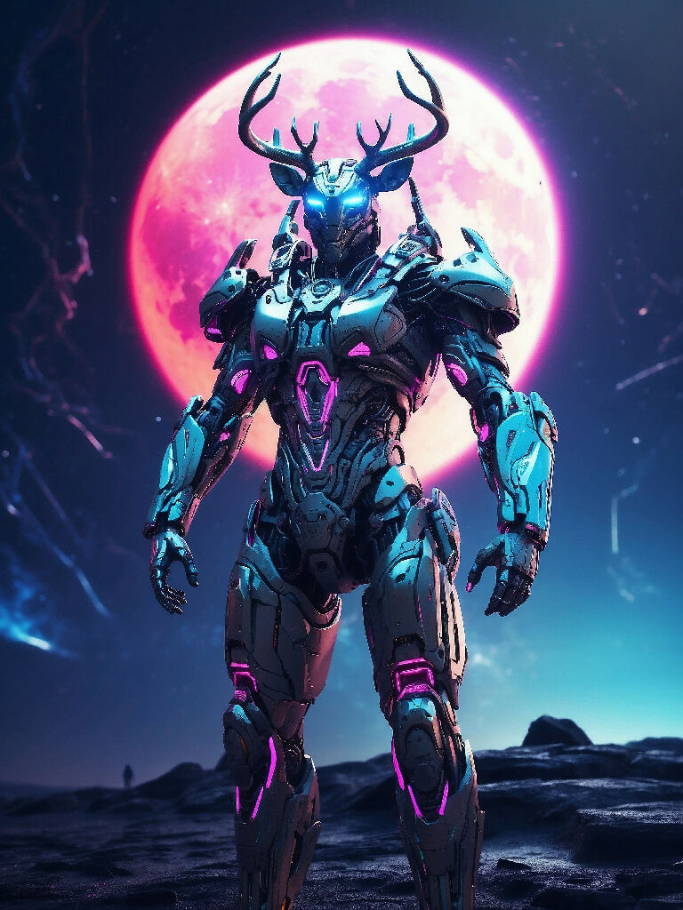 Deer in cyborg body #4