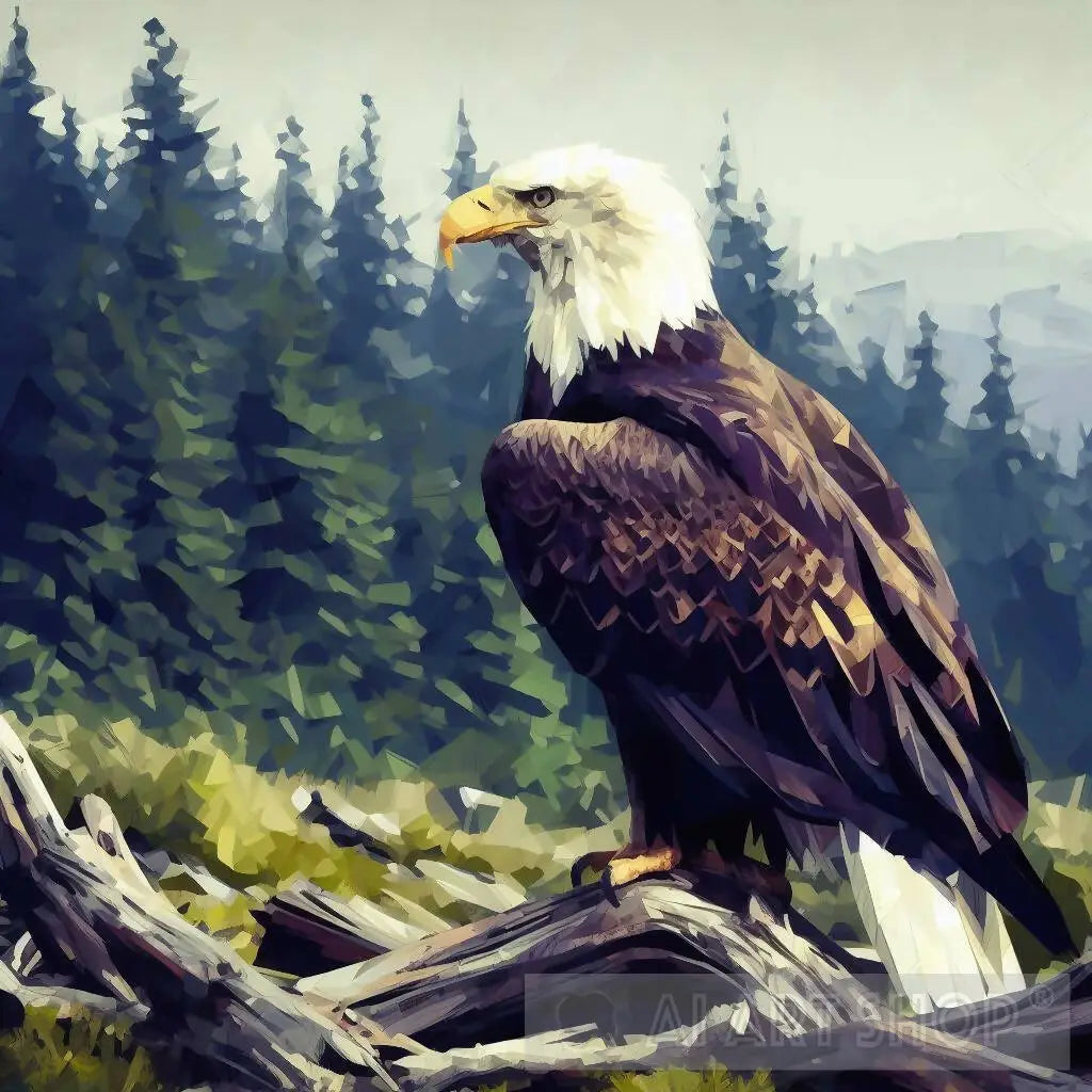 Bald Eagle Pacific Northwest Landscape Painting