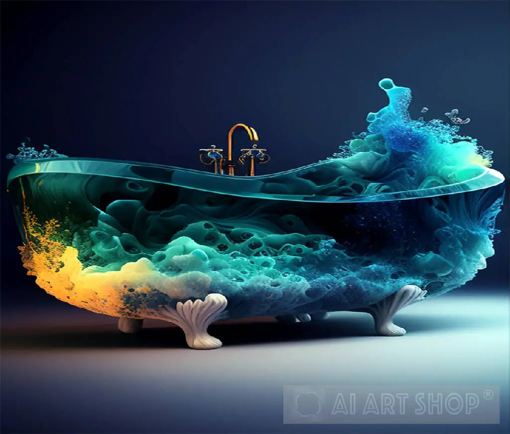A dreamy bathtub AI Generated by Jendi