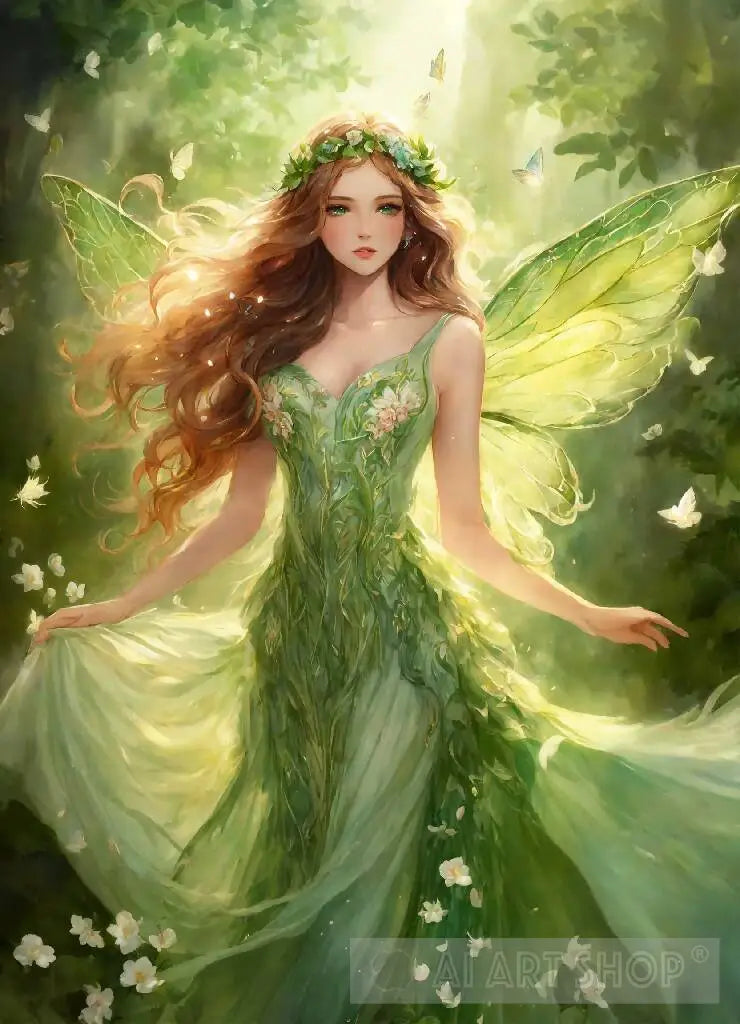 Beautiful Fairy enjoying nature