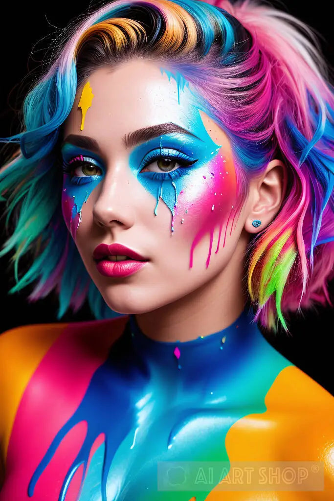beautiful painted woman