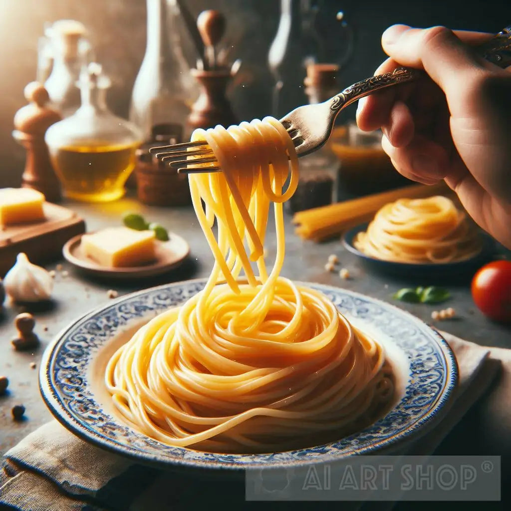 beauty of traditional Italian pasta, ai art work