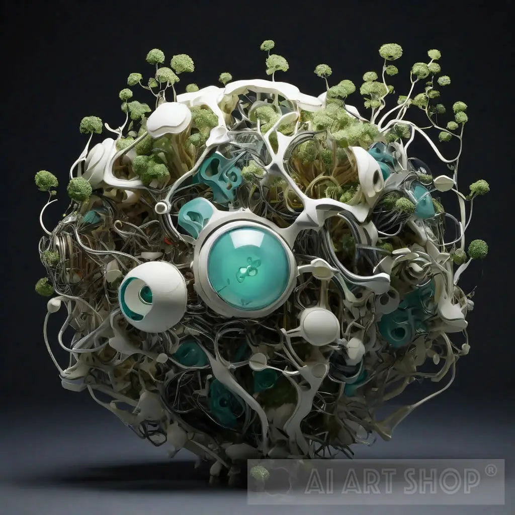 Biomechanical, Fusion, AI-generated, mechanical, nature