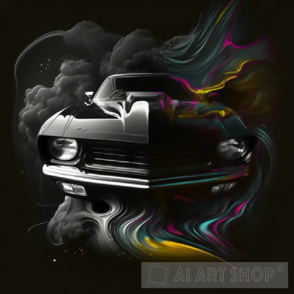 Black abstract camaro