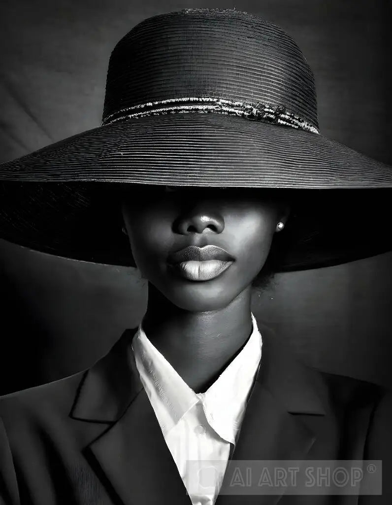 ai, black, woman, portait