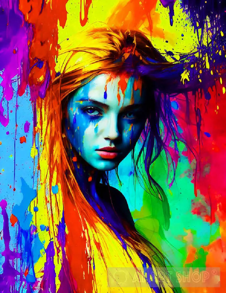 Blonde Girl Splash Art