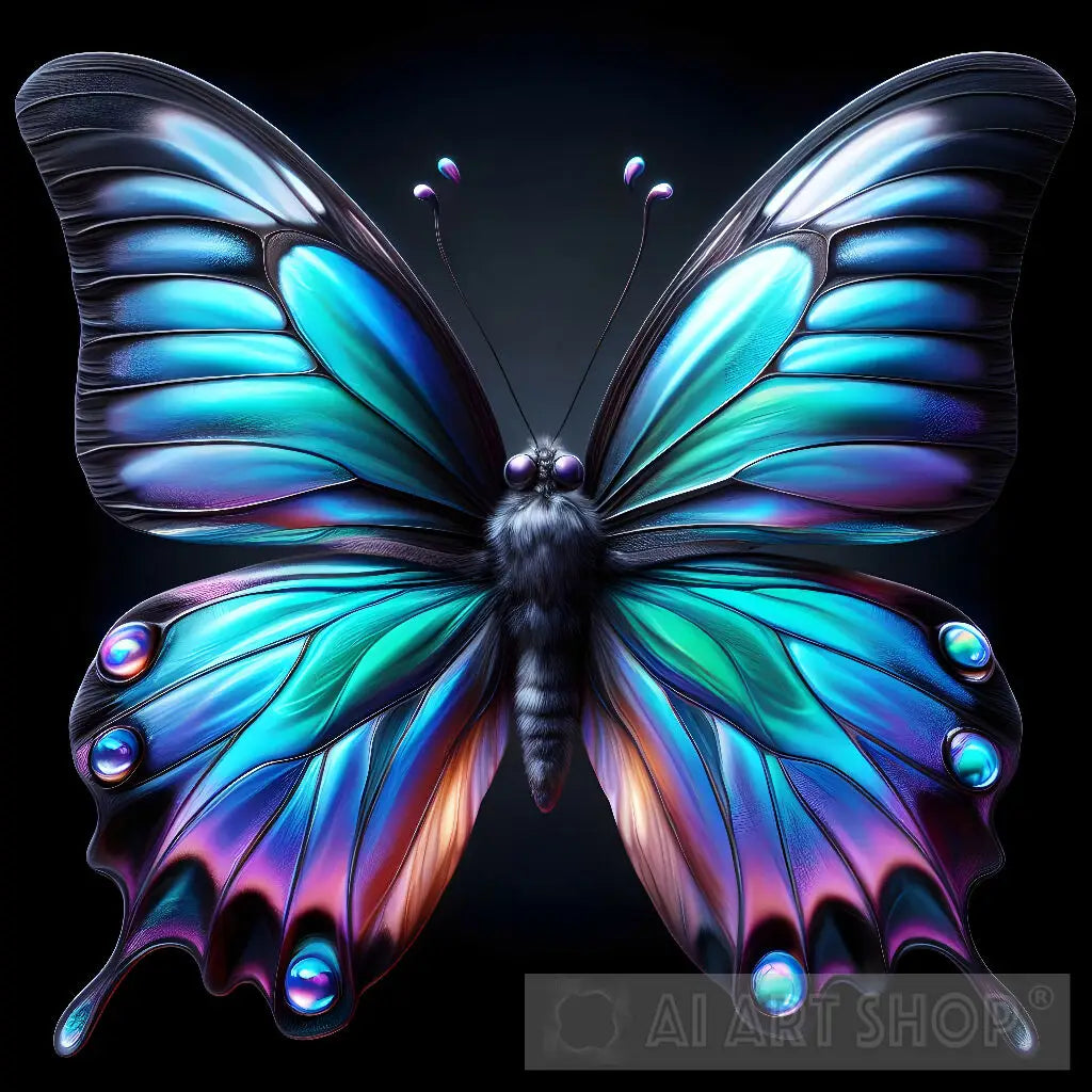 Blue Butterfly, serene, vibrant, delicate, nature, grace, tranquili...