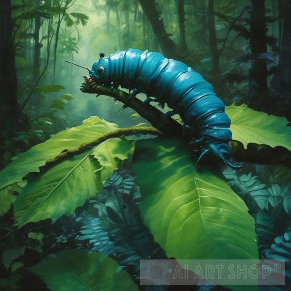 blue caterpillar