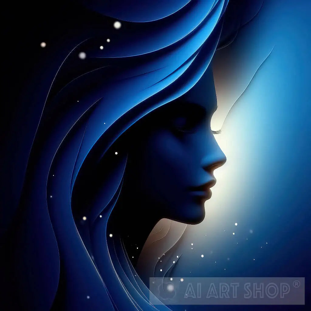 Blue fashion portrait, I