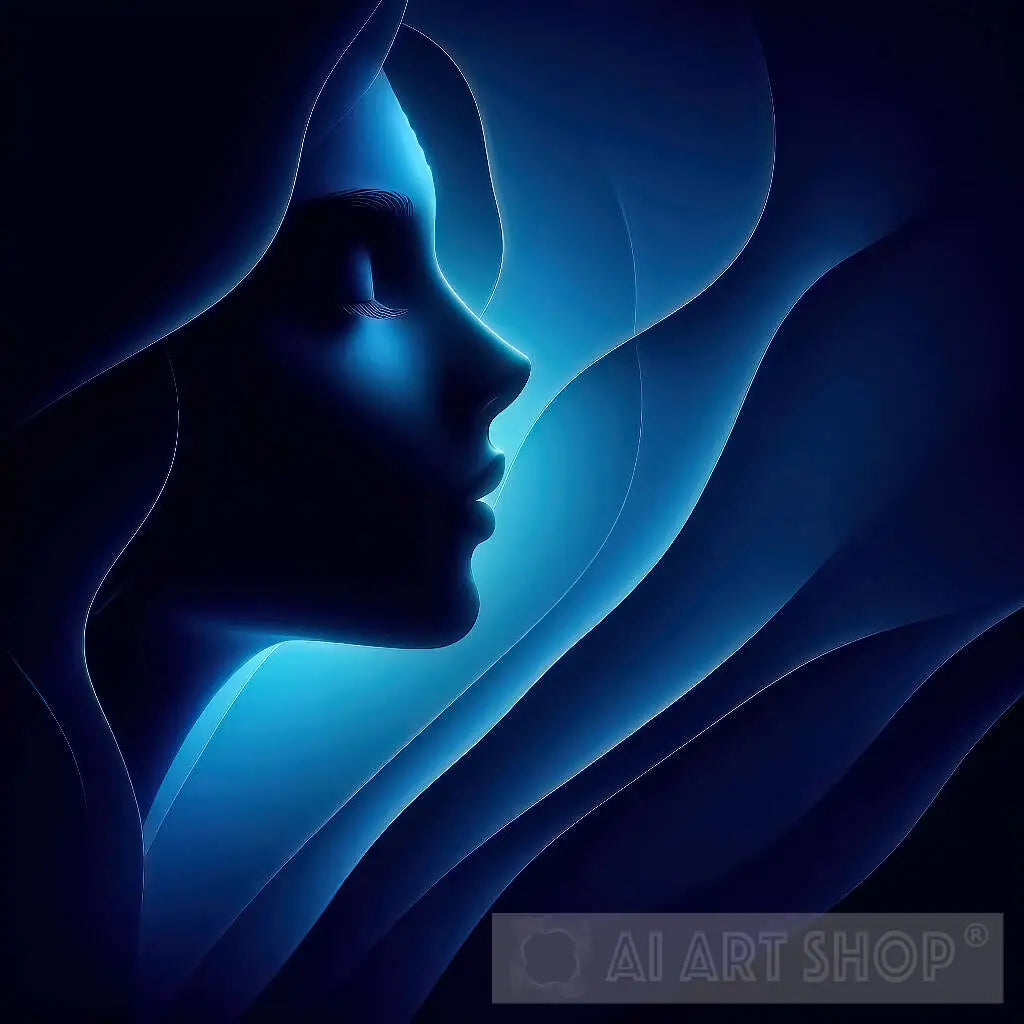 Blue fashion portrait