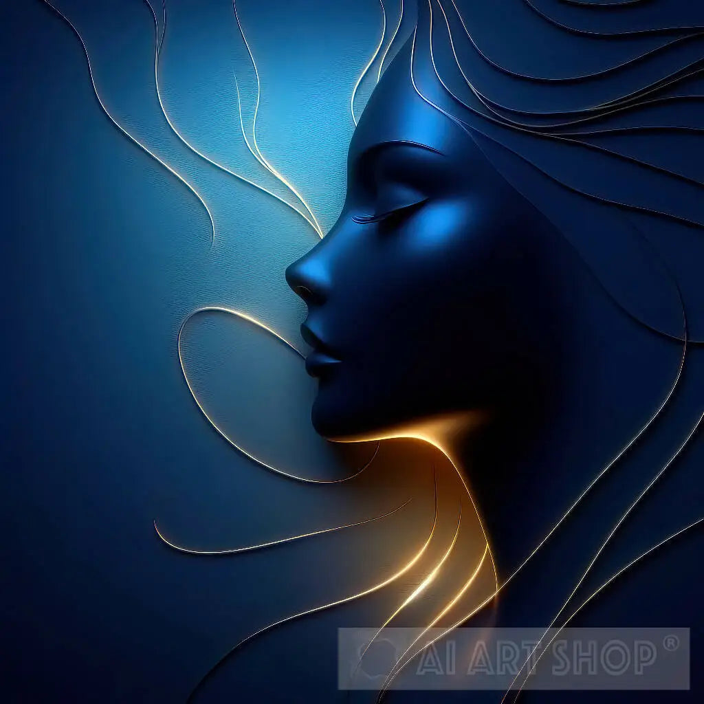 Blue fashion portrait