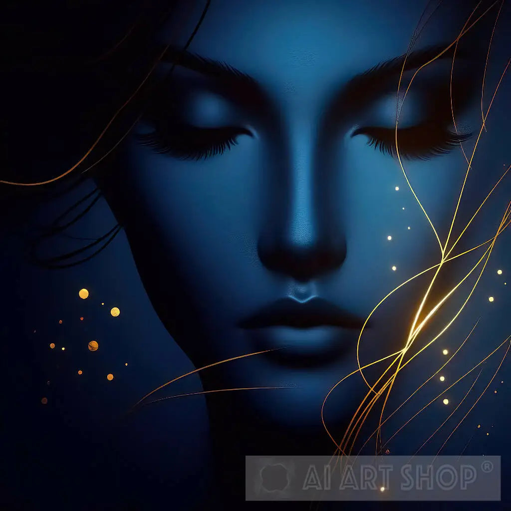 Blue fashion portrait