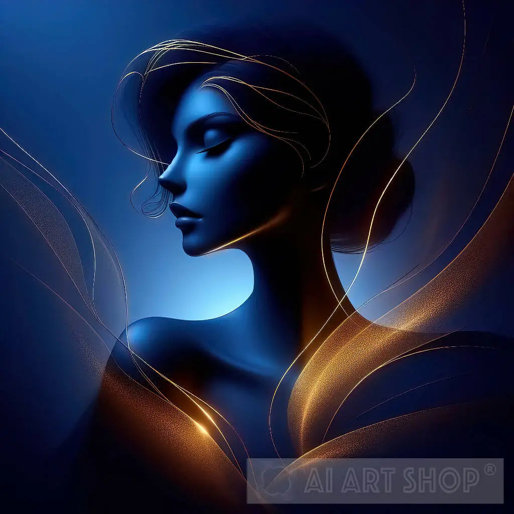 Blue fashion portrait