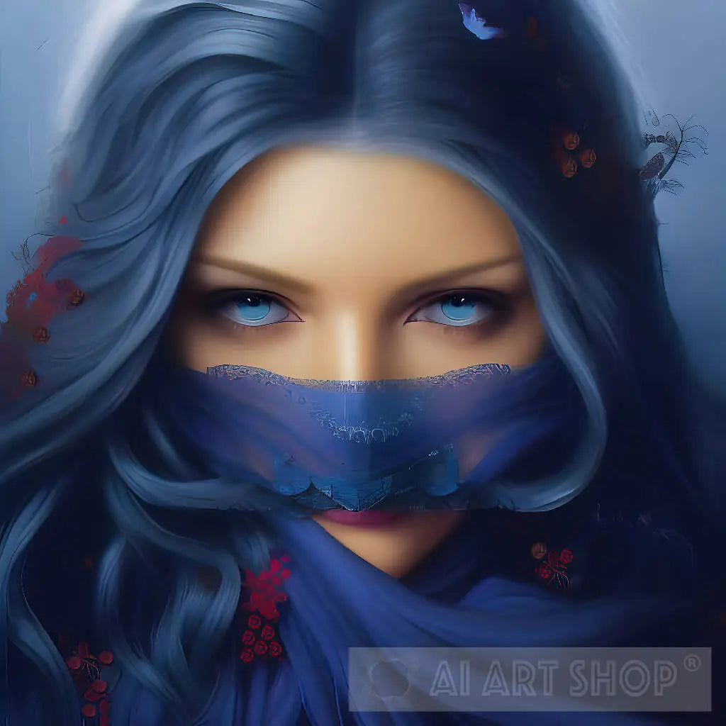 Blue portrait - Amanda