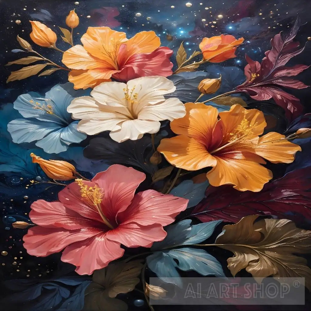 Bright Roses, Floral Art, Vibrant Colors, Artistic Blooms, Rose Pai...