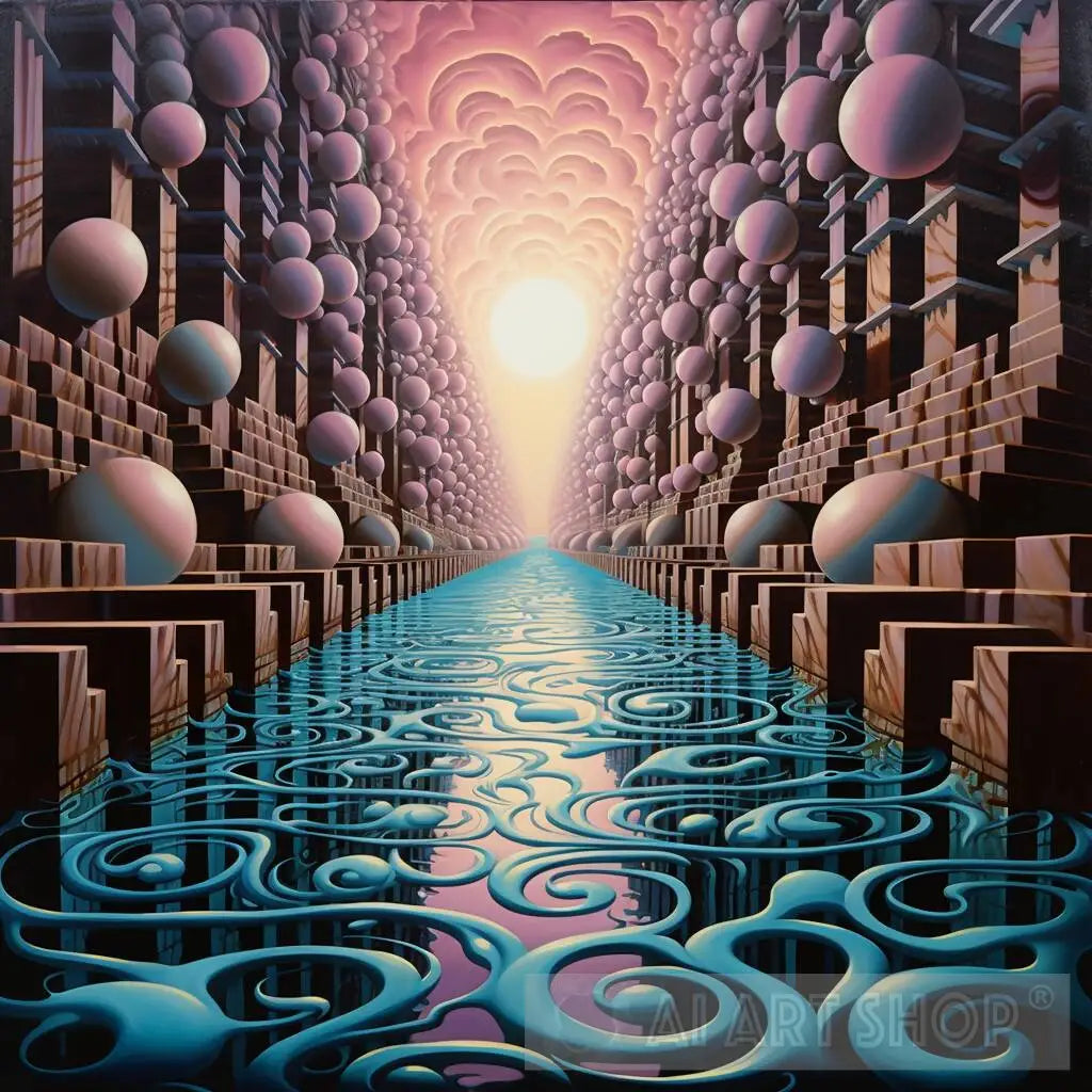 Bronze Enigma: Optical Illusion in Dark Hues