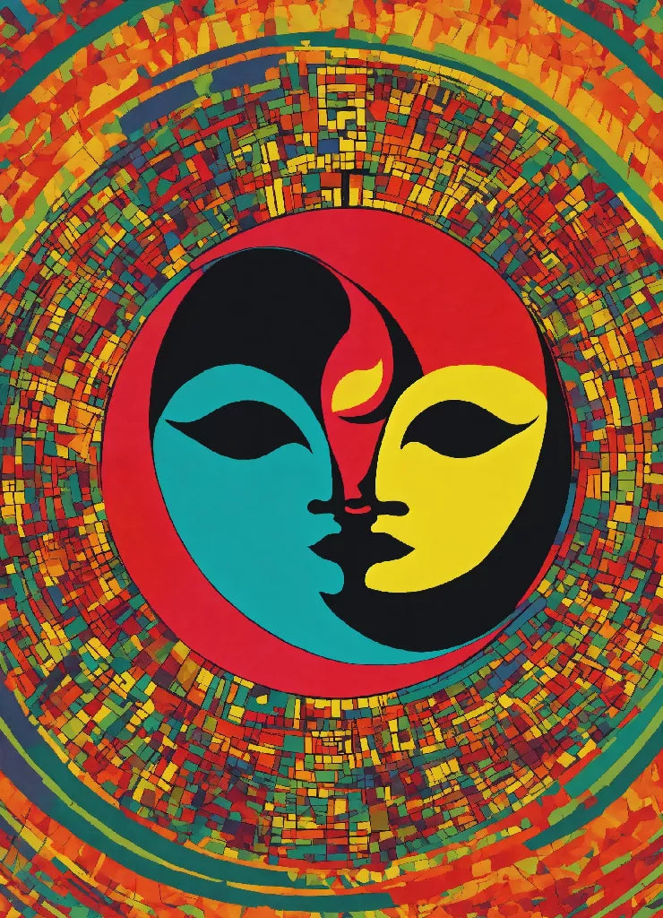 "Yin and Yang: The Fusion of Two Faces"