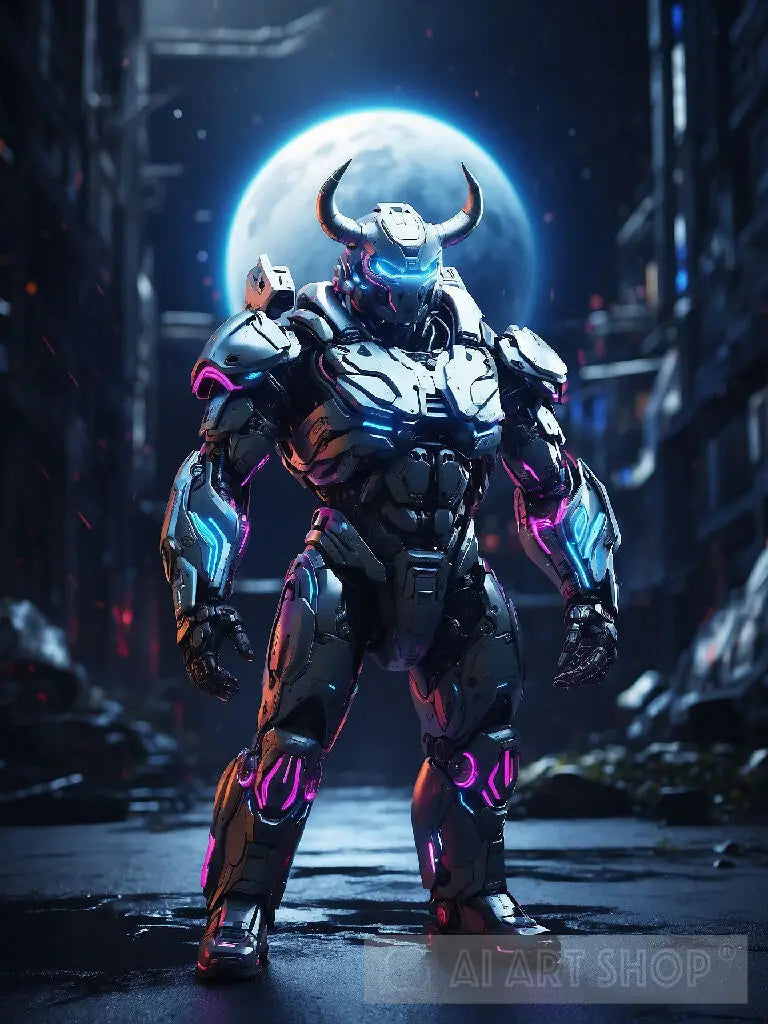Bull in cyborg body #3